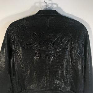 Lucky Brand | Jackets & Coats | Lucky Brand Lamb Leather Moto Jacket ...